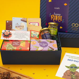 loopify Sibling Snacks Fiesta | Zero-Plastic Rakhi Gift Hamper Assorted ...