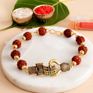 PRIDE STORE Rudraksh 24-102-Rudraksh Braclet-Mahakal-1, Rakhi for ...