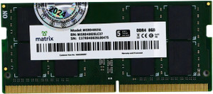 Matrix DDR4 DDR4 8 GB (Single Channel) Laptop (DDR4 8GB SO-DIMM RAM for ...
