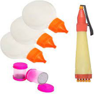 SSS Enterprises Set of Rangoli Filler and Pen Ready to Draw Rangoli ...