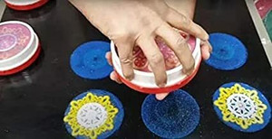 Luckypot 360 Degree Instant Magic Rangoli Jali Stencil Floor Kit Box ...