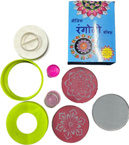 ZARWAR Magic Rangoli Making Box for Diwali Home Decor (Random Design ...