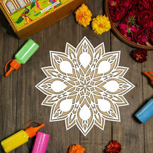 Kidli (MR27) Reusable Portable 13 Inch Rangoli Design for Diwali ...
