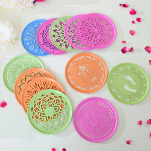 Craftam 18508 RS AAR PAAR ROUND SMALL (6 INCH) Rangoli Stencil Price in ...