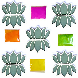 the brown box 3DRangoli-Lotus Rangoli Stencil Price in India - Buy the ...