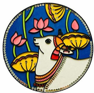 Creative Touch Pichwai Cow Handmade Rangoli or Wall Decor for Home ...