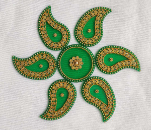 ar creations Beautifully Decorative Acrylic Green Colour Rangoli016(7 ...