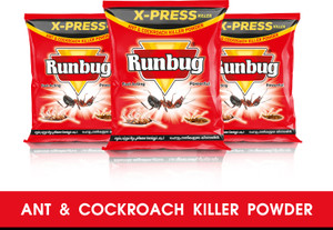 Runbug Xpress Ant,Cockroach,Insect killer powder-50g (Pack of 10) Live ...
