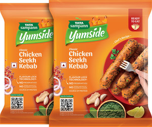 Tata Sampann Yumside Chicken Seekh Kebab, No Artificial Colour ...