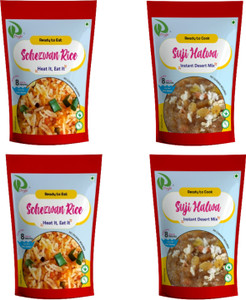 Dryfii Ready-to-Eat-Food | Schezwan Rice & Suji Halwa | Rehydrated 1100 ...