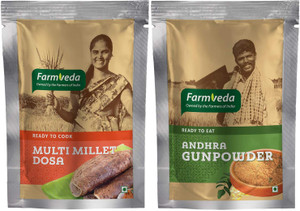 farmveda Multi Millet Dosa & Andra Gunpowder Pack of 2 Combo Pack 500 g ...