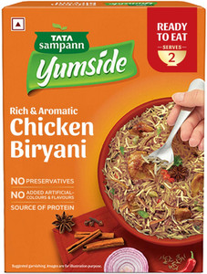 Tata Sampann Yumside Chicken Biryani, Rich and Aromatic, Ready To Eat ...