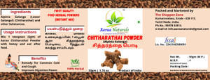 Aaraa Chitharathai Powder (Lesser Galangal) (Alpinia Galanga) 50gm 50 g ...