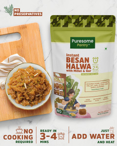 Puresome Pantry Instant Besan Halwa with Millet and Gur| Just Add Water ...