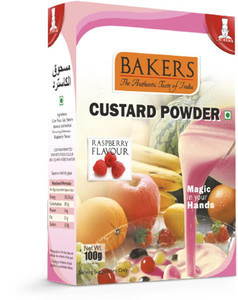Bakers Custard Powder Raspberry Flavored| Contains No Eggs | Easy to ...