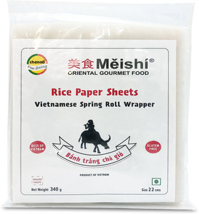 Meishi Vietnamese Gluten Free Rice Paper Square Sheet (22 CM) 340 g ...