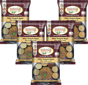 Swaroop Organics Instant Mix Mix vegThalipith Bhajni 200gX5 (Pack of 5 ...
