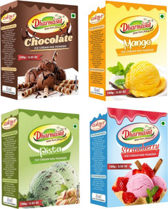 Dharmasut Chocolate + Mango + Pista + Strawberry Instant Ice cream ...