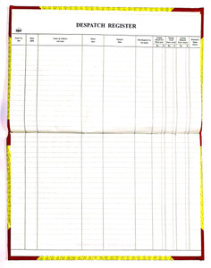 SKY GLORIOUS Despatch Register Book (32 cm X 19 cm), Pages -110 1-Part ...