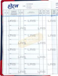 LRS Hotel Register - 200 pages 0-Part Hotel Record Register Price in ...