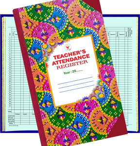 ANVIS Teachers Attendance Register (English) | 50 Pages | Hard Bound 1 ...