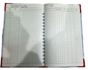 R K SALES R K Attendance Register For School and Office, 100 Pages ...
