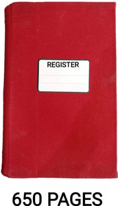 R K SALES R K Ruled Register,600 PAGES, Full Canvas Bound,, PACK OF 1 1 ...