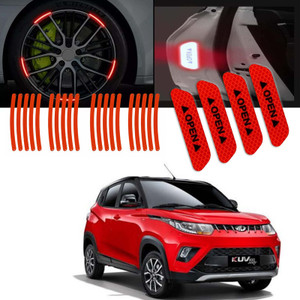 Auto Lovers ™ Car Open Door & Tyre Rim Warning Glow Sticker for ...