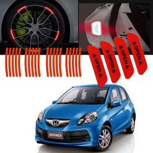 Auto Lovers ™ Car Open Door & Tyre Rim Warning Glow Sticker for Honda ...