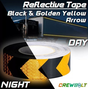 Crewbolt Reflective Tape High Visibility Caution Adhesive 2 Inch x 4m ...