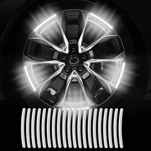 Obvie Tyre Reflective Stickers Universal Safety Warning reflector 15 mm ...