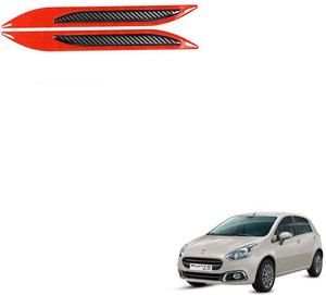 SEMAPHORE Car Bumper Corner Big Reflective Stickers(Red) For Fiat Punto ...