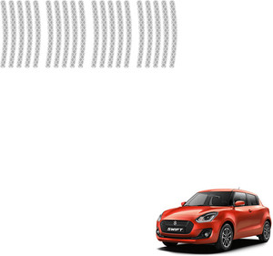 SEMAPHORE Car Tyre Reflective Stickers(White) For Maruti Swift 1 mm x 9 ...
