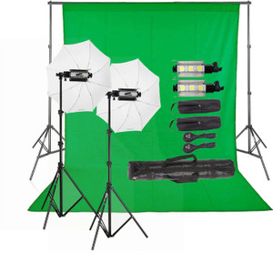 PICPRO 150w LED Porta Light Kit with Green Screen for Videoshoot ...
