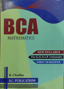 BCA Mathematics 1st Semester By R.Chadha: Buy BCA Mathematics 1st ...