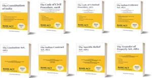 Combo Of 8 Bare Acts For Law Students/Judiciary Aspirants Code Of Civil ...