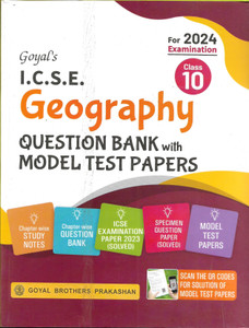 Icse Geography Question Bank With Model Test Papers 10: Buy Icse ...