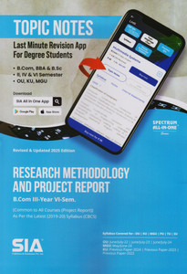Research Methodology And Project Report B.Com III-Year VI-Sem (Common ...