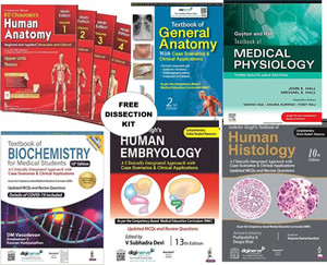 M.B.B.S 1ST Year Set With Free Dissection Kit {1 Human Anatomy (BD ...