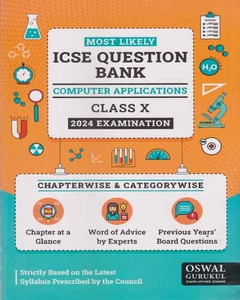 Icse Question Bank Computer Applications For Class - 10, [2024 ...