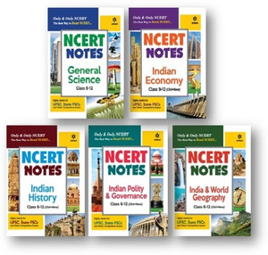 NCERT Notes (5-Books Set)General Science + India & World Geography ...