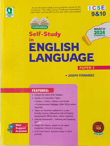 Icse Evergreen Self Study English Language Paper - I Class 10 For 2024 ...