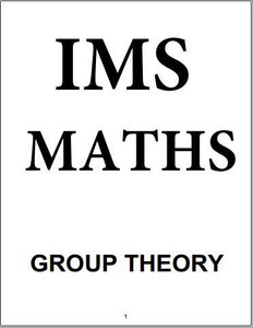 IMS Math Group Theory Notes In English For Mains: Buy IMS Math Group ...
