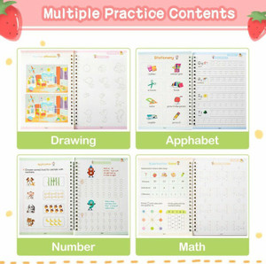 Cute Learning Magical Book For Kids (4 Books + 10 Refills), Numbers ...