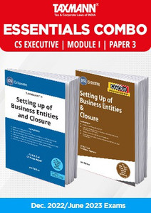 Taxmann CS Executive Setting Up Of Business Entities & Closure Textbook ...