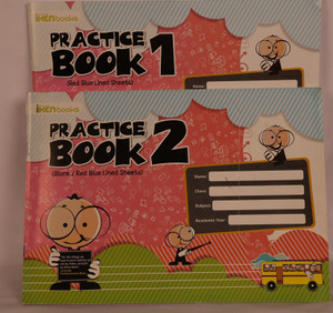 Practice Book_Pack Of 2_Writing Book 100 (50+50) Pages Blue Red Lined ...