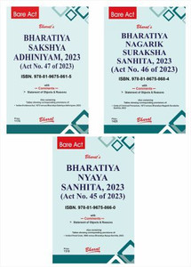 Bharat's NEW - IPC / CRPC / Evidence - Sakshya Bill, 2023 + Nagrik ...