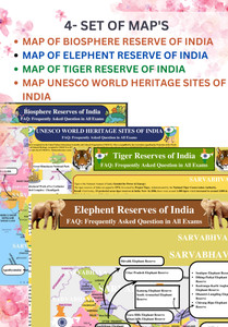 4- Map Combo Pack 1.- Map Of Unesco World Heritage Sites Of India 1-Map ...