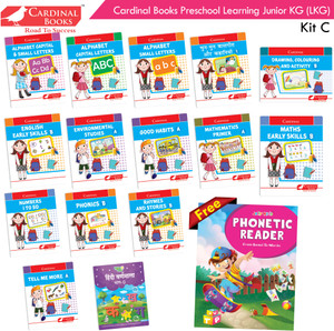 Cardinal Books Preschool Learning Junior KG (LKG) Kit C Set Of 16| Ages ...