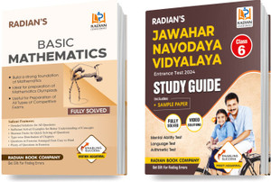 Combo Of Basic Maths And JNV Class 6 Guide Book For Entrance Exams 2024 ...
